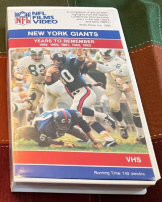 New York Giants Years To Remember (58, 59, 61, 62, 63) NFL Films 1985 ...