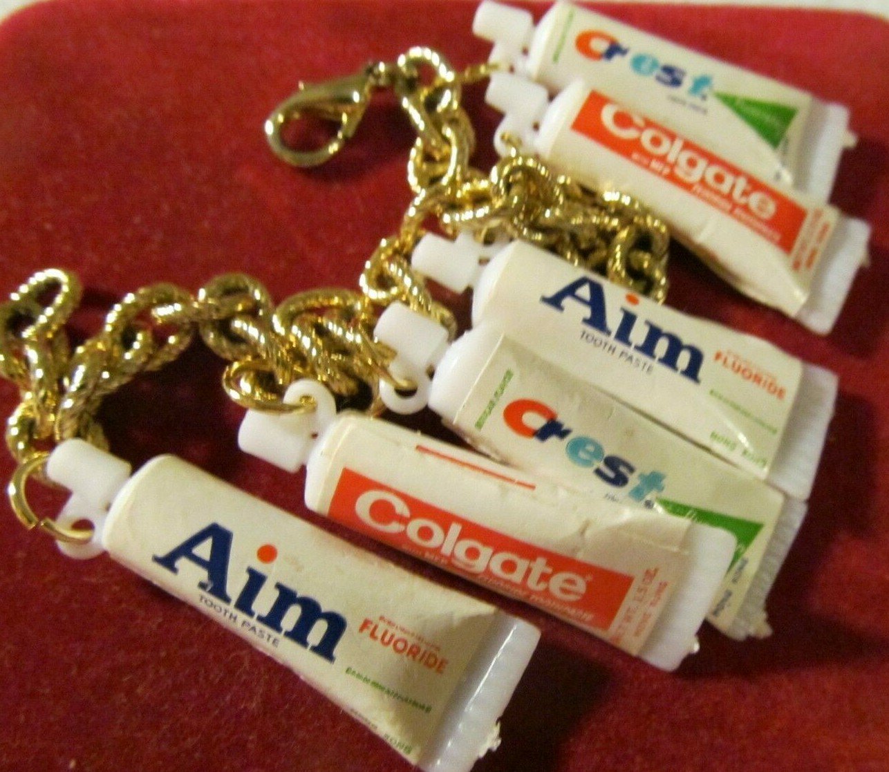 RARE VINTAGE TUBES OF TOOTHPASTE Aim, Crest, Colgate … - Gem