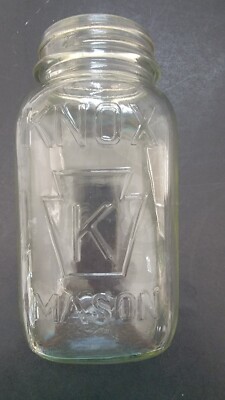 Vintage Knox Mason Jar Square Keystone Logo Canning Quart Jar | eBay