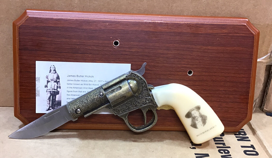 Collectible James Butler Hickok Gun-Knife with Mounting Plate C22 | eBay