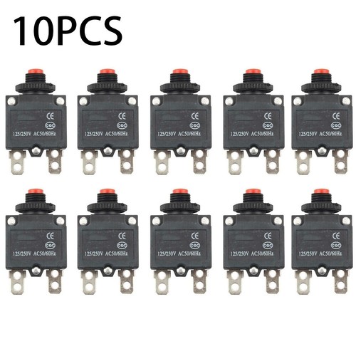 Electrical Protector Switch 10A 10x Button HT-01-A WP-01 Overload Reset ...