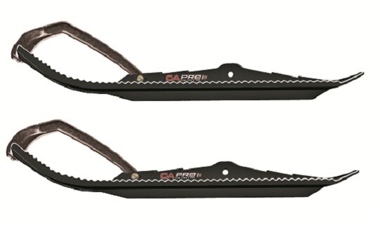 Pair of Black C&A Pro BX 7-1/4" Snowmobile Skis W/Black C&A Loops | eBay