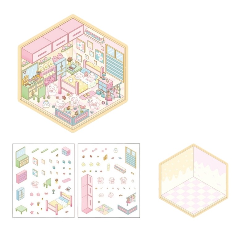 Creative 3D Landscape Sticker For Kids DIY Scene With Treehouse And ...