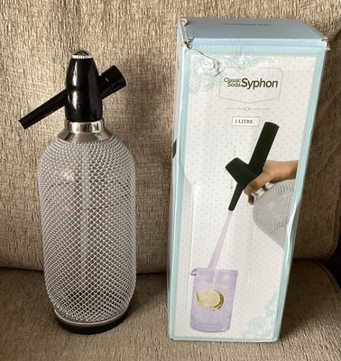 Retro Style Glass & Mesh Metal Soda Syphon Siphon Classic Cocktail Bar ...