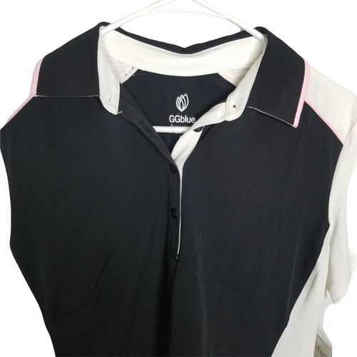 GG Blue Golf Polo Shirt Layla Polo Shirt Women M Luxe Sport Black Golf ...