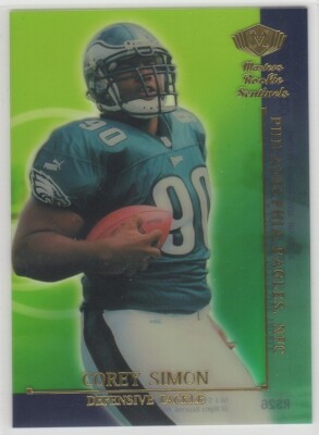 2000 Edge Masters COREY SIMON ROOKIE Sentinels #RS26 Seq. #0092/1000 ...