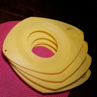 Paper Plate Drink Holders Set Of 4 Plastic Picnic Camping Parties Mid ...