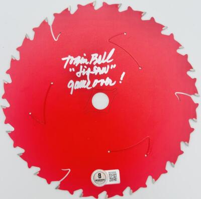 TOBIN BELL SIGNED 7" CIRCULAR SAW BLADE BILLY JIGSAW HORROR AUTOGRAPH ...