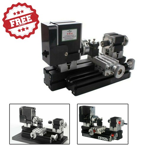 Mini Metal Lathe Soft Metalworking Woodworking DIY Model Making 60W ...