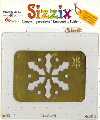 Snowflake #1 Embossing Folder SIZZIX - NEW, 38-9570 | eBay