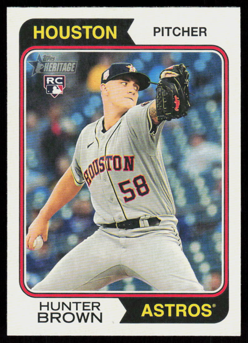 2023 Topps Heritage Hunter Brown #316 BASEBALL Rookie Houston Astros RC ...