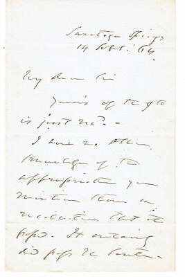 Senator REVERDY JOHNSON 1864 AUTOGRAPH LETTER support McCLELLAN opposes ...
