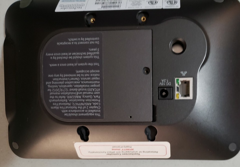 Xfinity Home Touchscreen Controller Model TCA203COM Part 37278350 HW9 ...