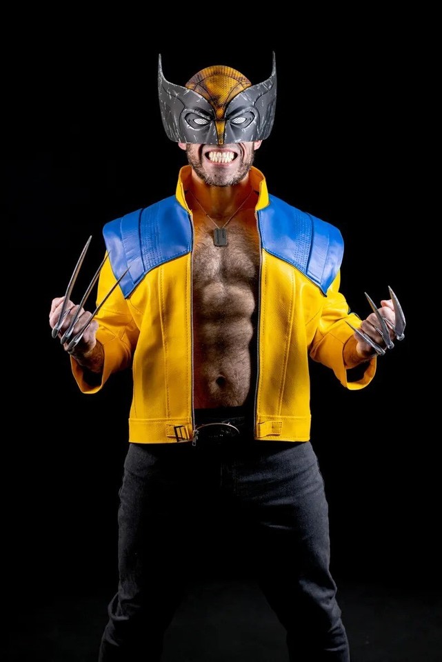 Wolverine Leather Jacket for Men | Genuine Yellow Biker Motorcycle Coat ...