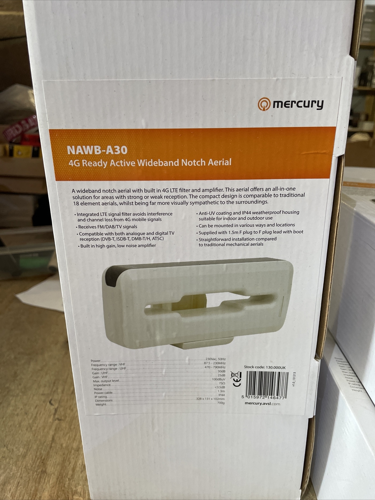 Mercury NAWB-A30 4G ready Active Wideband Notch Aerial | eBay