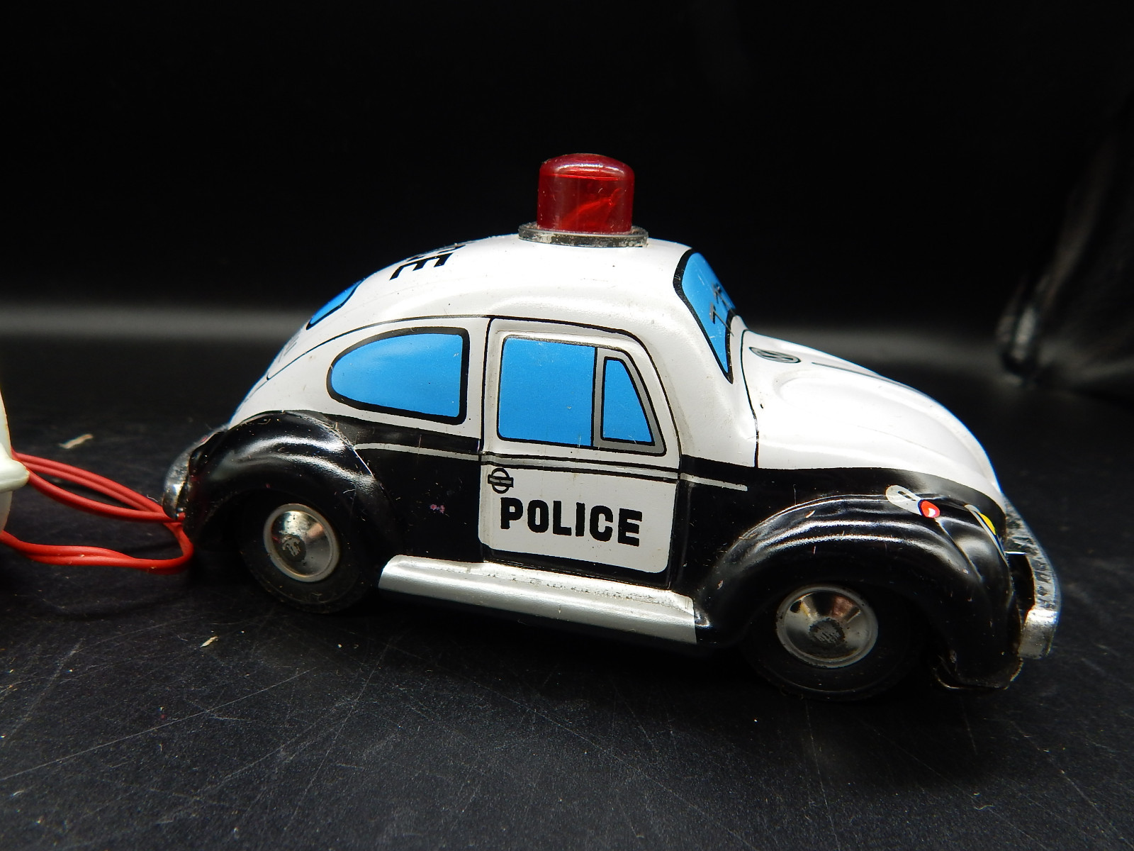 vintage Tora Toys VOLKSWAGEN Beetle POLICE CAR VW bug battery op toy ...
