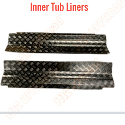 Landrover Defender 90 Inner Tub liners 2mm Chequer plate Powdercoated ...