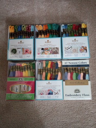 Lot of 6 Boxes (Total ) DMC Assorted Colors Embroidery Floss Thread | eBay
