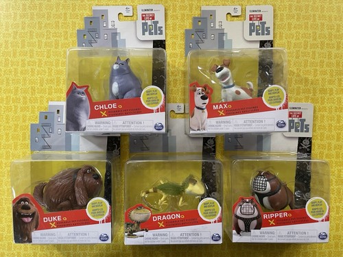 THE SECRET LIFE OF PETS LOT 5 NIP POSEABLE FIGURES MAX CHLOE DUKE ...