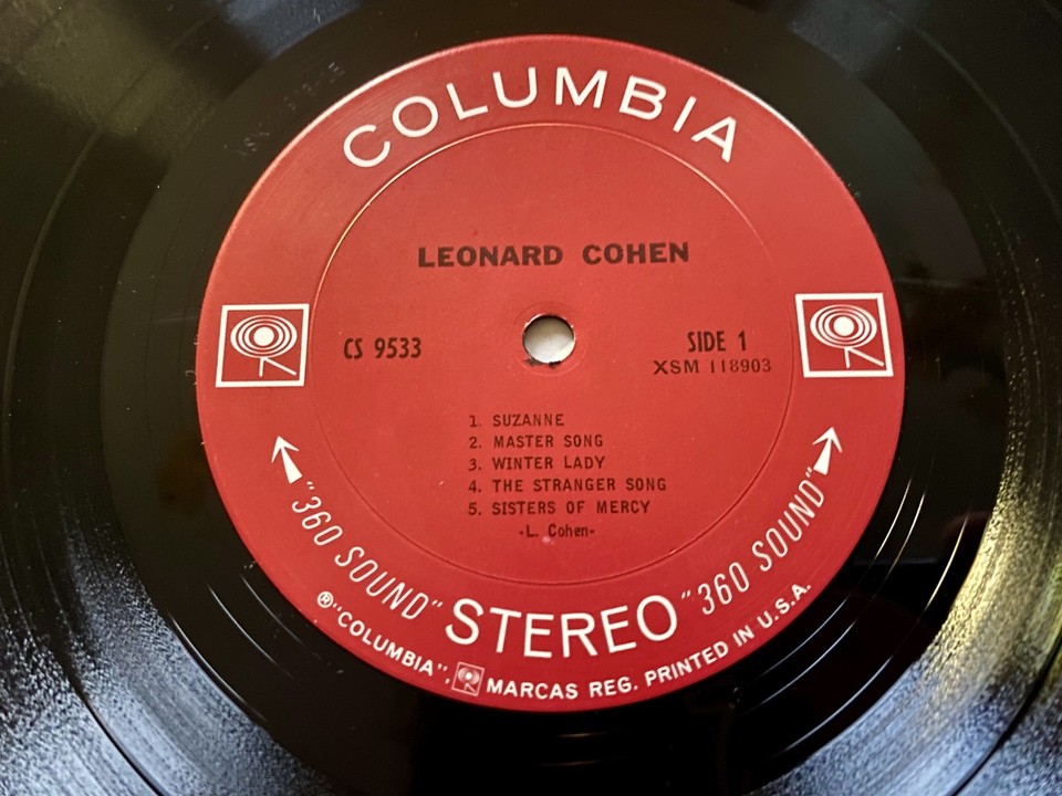 SONGS OF LEONARD COHEN • 1968 Columbia 2 Eye w/ Insert VG+ Nice ...