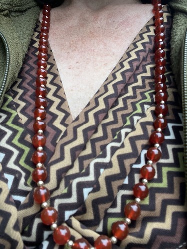 Carnelian And 14kt Gold Beads Necklace | eBay