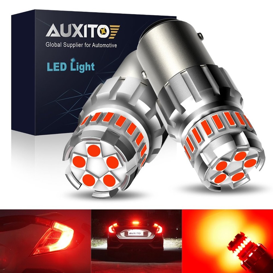 2X 1157 LED Strobe Flashing Safety Alert Brake Tail Light Parking Stop ...