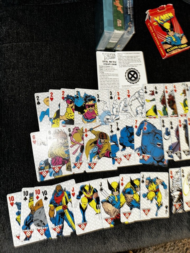 Vintage 1993 Comics X-Men Playing Cards Deck Marvel Wolverine Lot | eBay