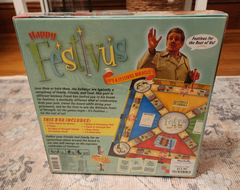 Happy Festivus Board Game Seinfeld Frank Costanza Brand New Sealed ...