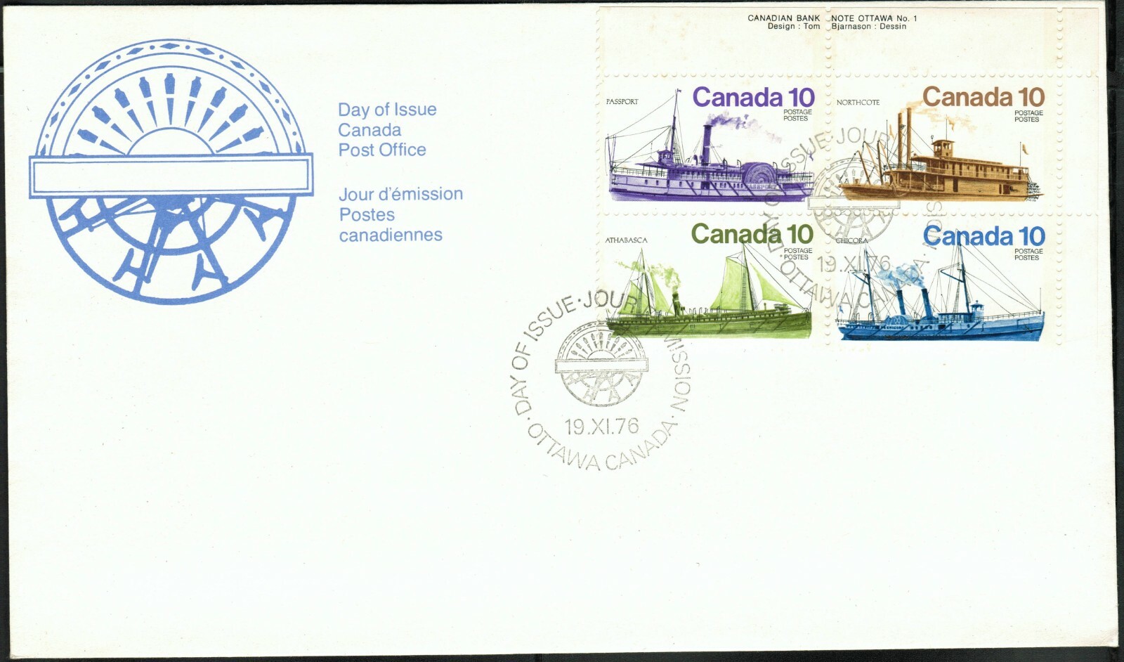 Canada sc#702ii-703a Inland Vessels, UR CBN Plate Block N°1, FDC | eBay