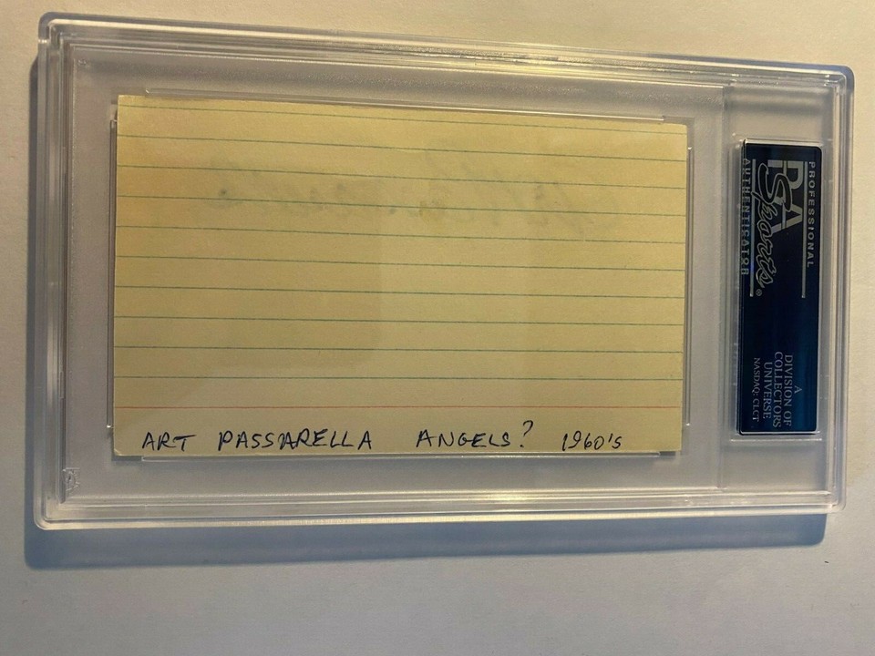 Art Passarella Auto Umpire Actor PSA DNA Slabbed 3x5 index Autograph | eBay