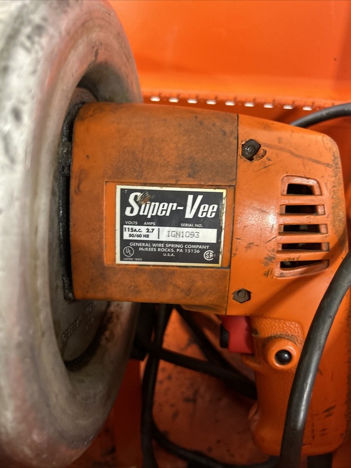 General Pipe Cleaners Super-Vee Electric Drain Cleaner with Metal Case ...