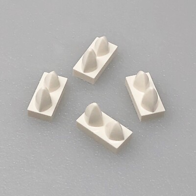 15209 LEGO Parts Tile Modified 1x2 w/ 2 Teeth Vertical WHITE (4) | eBay