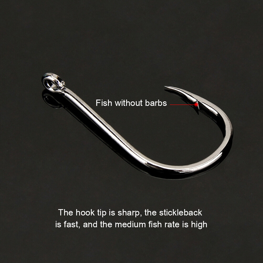 Mixed Sizes Fishing Hooks Set High Carbon Steel Sharp Barbed Hook ...