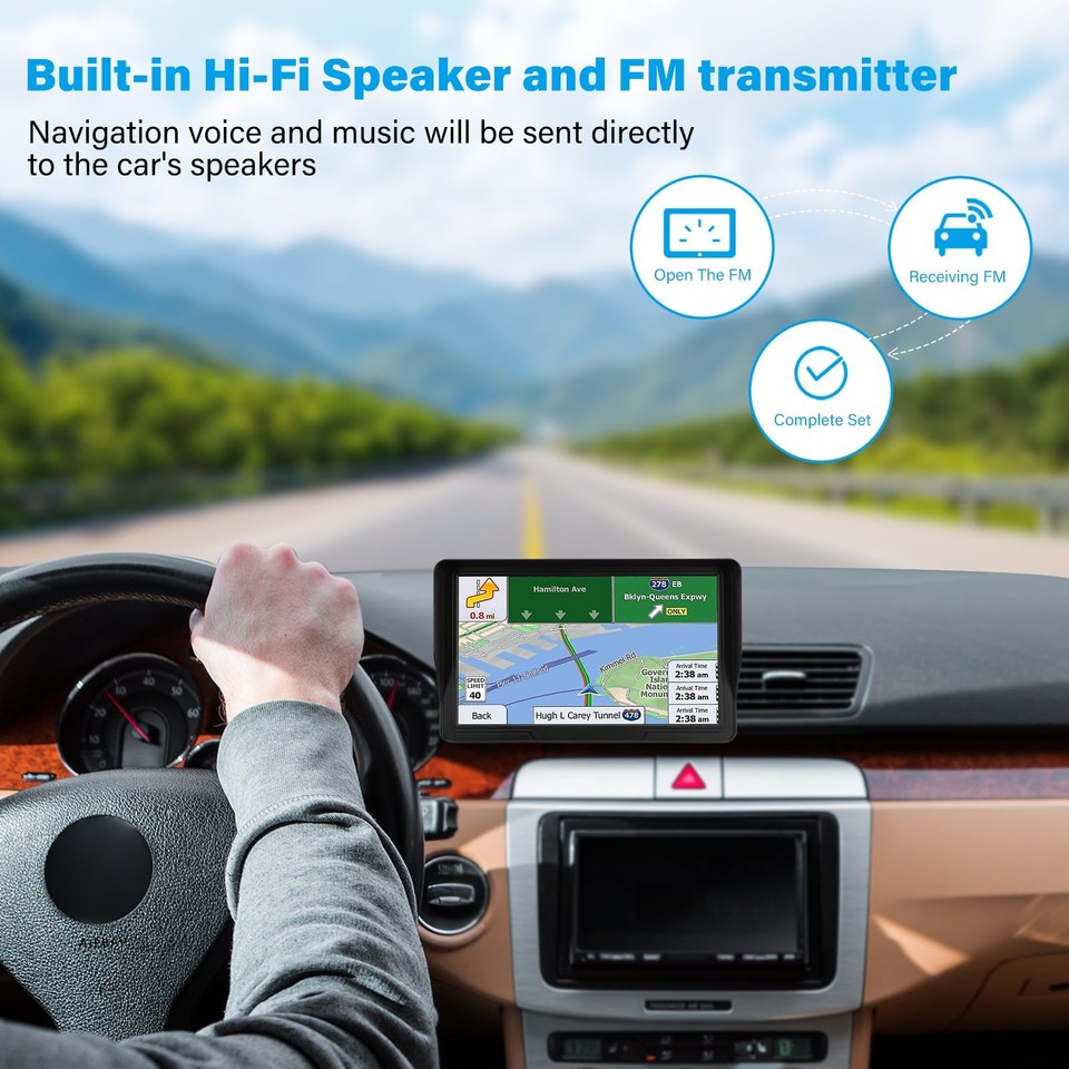 GPS Navigator for Car Truck RV - 9 Inch HD Navigation System with 2025 ...