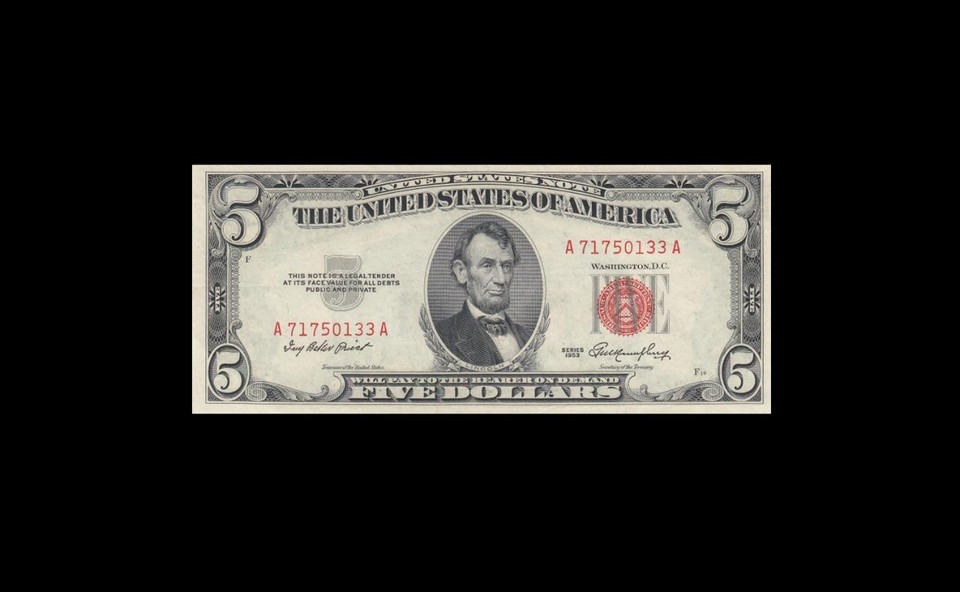 1953 UNITED STATES NOTE FIVE DOLLARS $5 "A" (( GEM UNC )) | eBay
