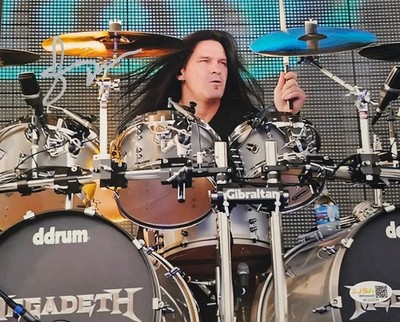 SHAWN DROVER Photo signed / autographed MEGADETH DRUMMER JSA COA | eBay