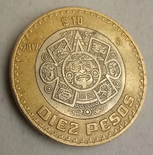 Diez Pesos 2017 Mexico Coin $10 Piedra Del Sol Tonatiuh | eBay