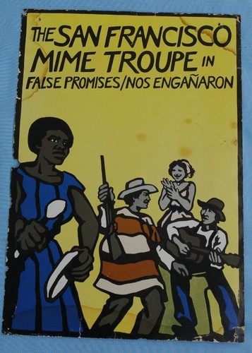 Rare Vintage The San Francisco Mime Troupe Poster "False Promises" Jane ...