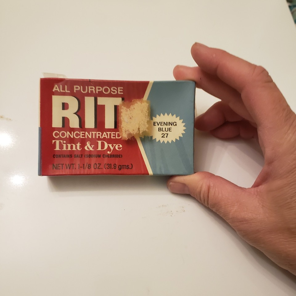 Vintage Evening Blue Rit Tint & Dye box with contents laundry ...