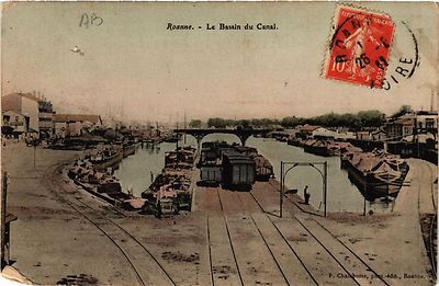 CPA ROANNE Le Bassin du Canal (339161) | eBay