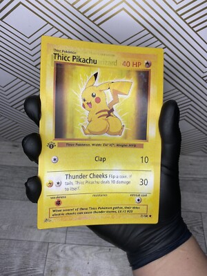 Pokemon Thicc Pikachu & Thick Charizard 3D Lenticular Motion Sticker ...