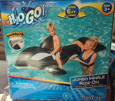 H20 Go!! Ride On Jumbo Whale - Over 6ft! Pool Float | eBay
