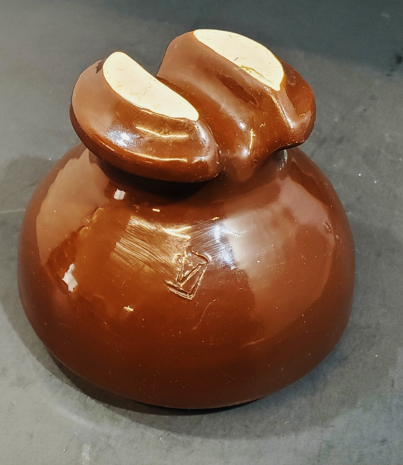 Victor Insulators Inc. Ceramic Insulator Brown Glazed Large 4" X 5 ...