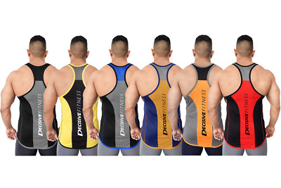 Lot Men Bodybuilding Gym Stringer Vest Athletic Training Tank Top Racer ...