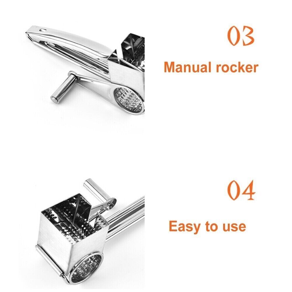 Stainless Steel Hand-Cranked Rotary Cheese Grater Ginger Shredder ...