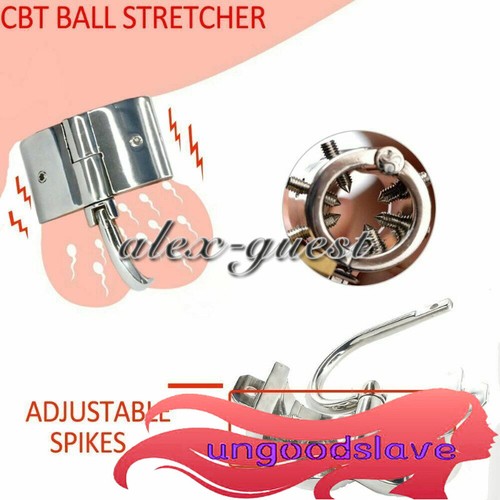 Spike Ball Stretcher Stainless Steel Metal Male Chastity Device Lock ...