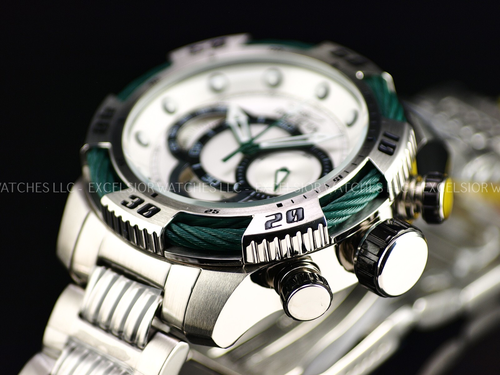 Invicta 27059 Speedway Men's Quartz Chronograph - Silver/Green for sale ...