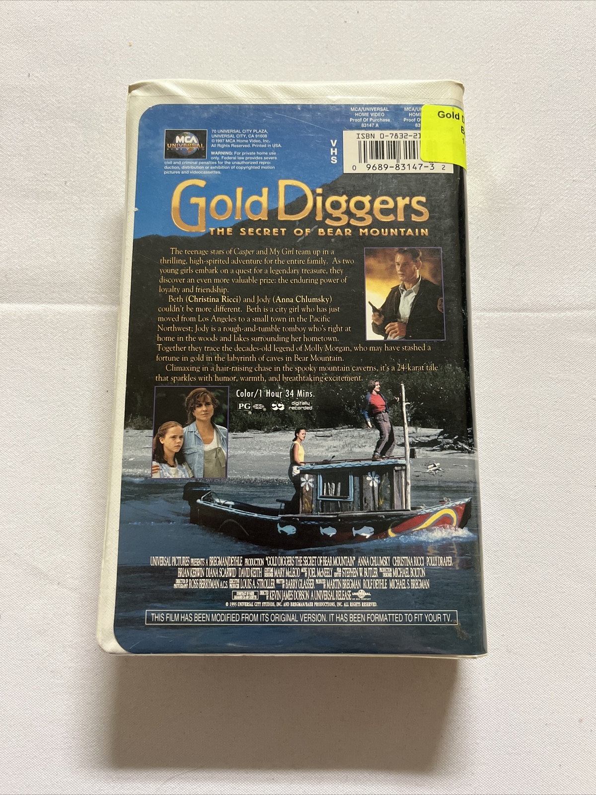 1996 GOLD DIGGERS Christina Ricci VHS Tape, COMPLETE/TESTED SEE PHOTOS ...