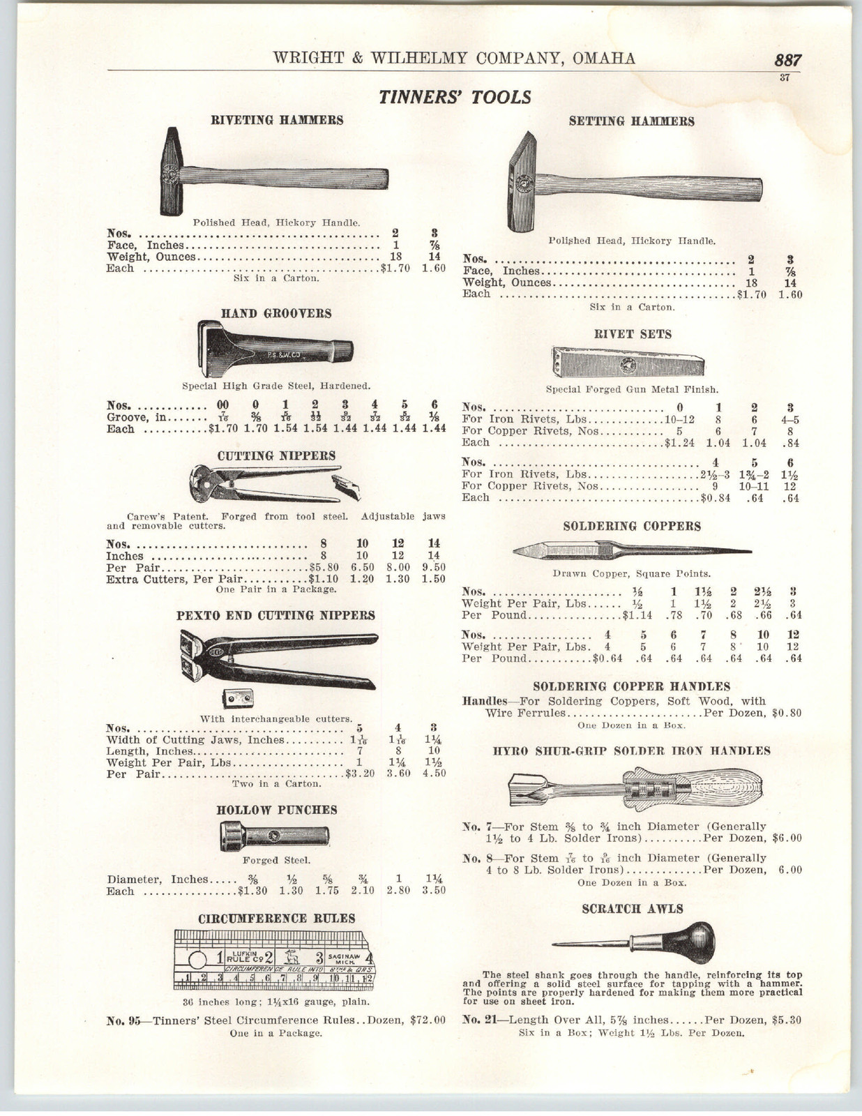 1937 PAPER AD 7 PG Tin Tinners Tools Hammers Torch Shear Machine | eBay