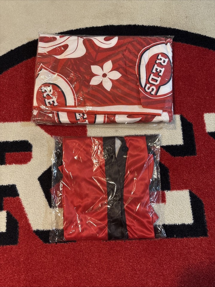 Cincinnati Reds Bowling Shirt And Beach Towel 2024 SGA | eBay